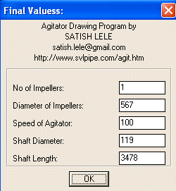Program for Design and Drawing of Agitator / Mixer for Vessels